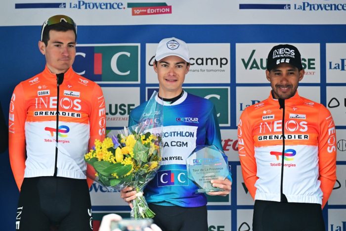 Brandon Rivera tercero del podio en el Tour de la Provence 2026 con ...
